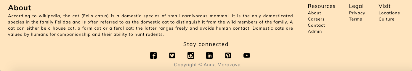 Github Annamikmorozovasimple React Footer An Open Source Reactjs Component It Is A Ready