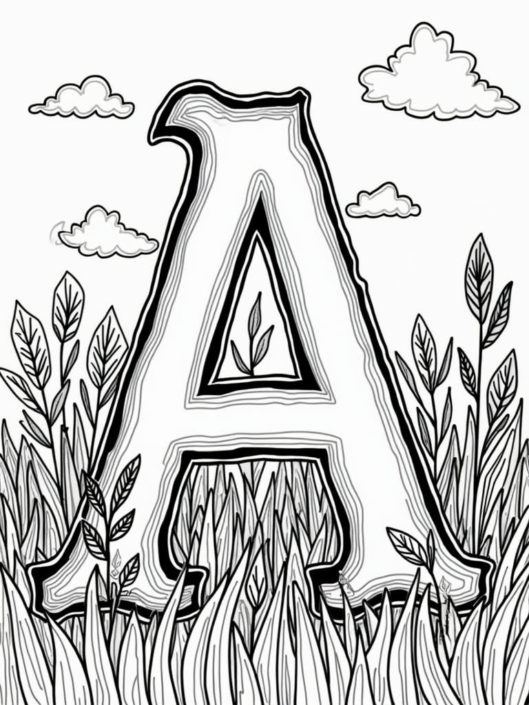 Alphabet coloring / Coloring Page / Learning Corner