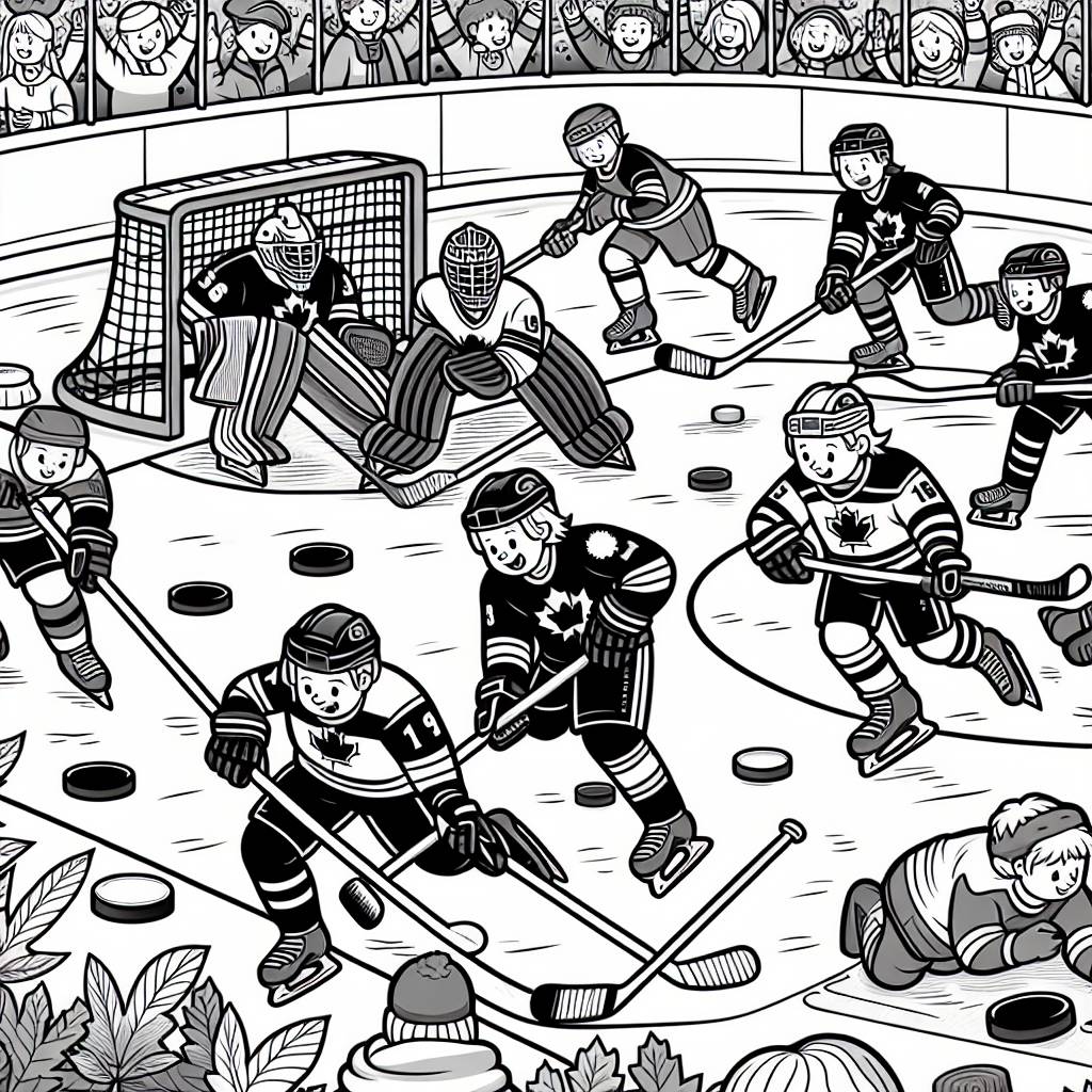 Hockey / Coloring Page / Learning Corner