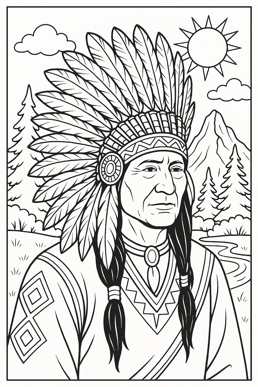 Native American / Coloring Page / Learning Corner