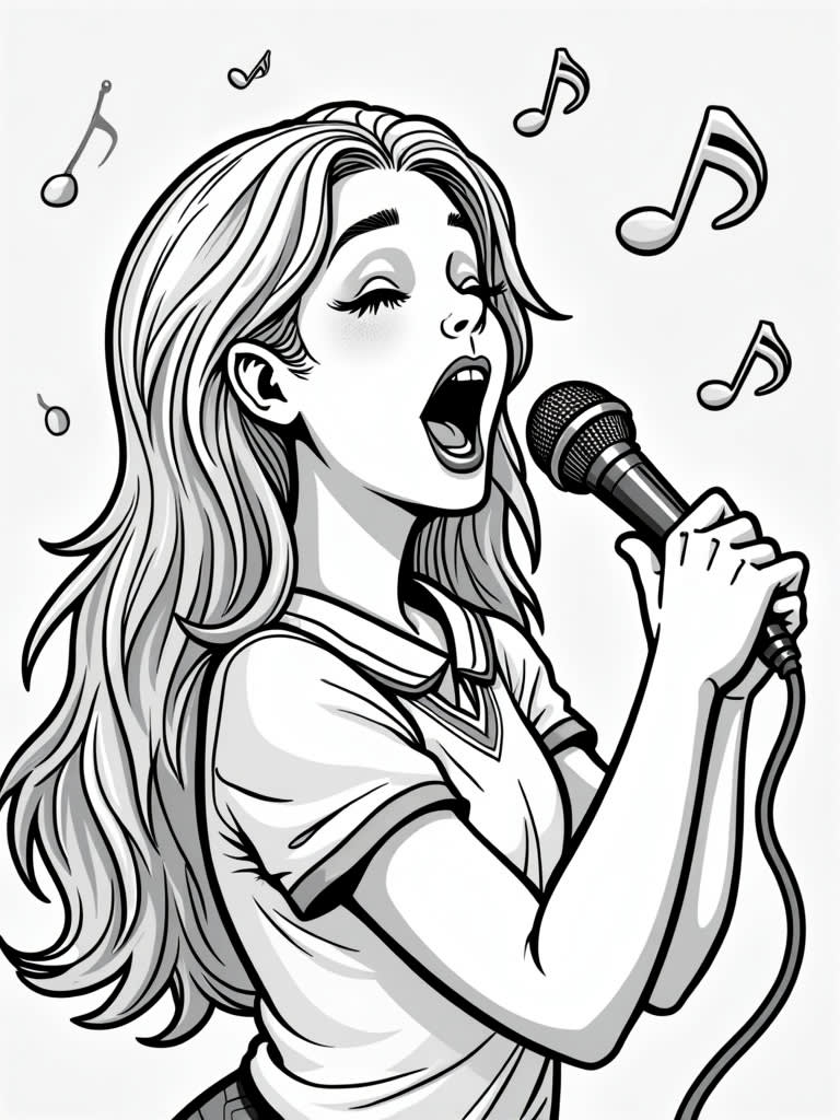 Singing / Coloring Page / Learning Corner