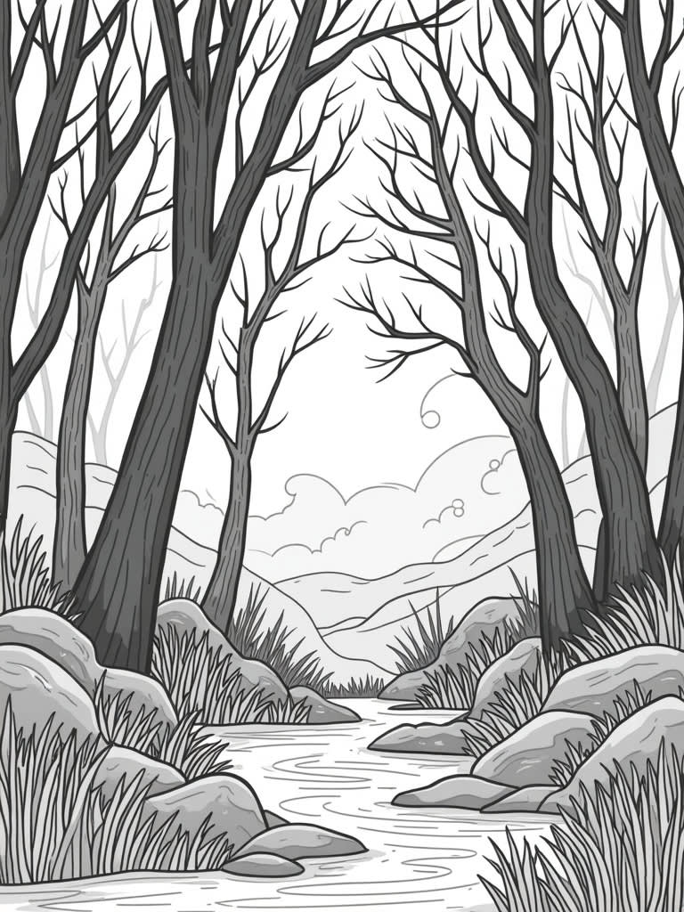 The woods / Coloring Page / Learning Corner