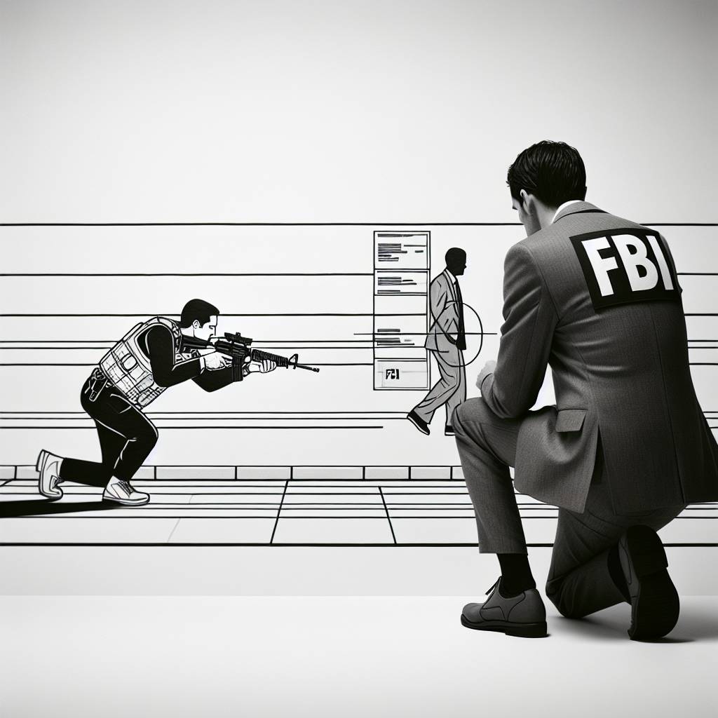 an FBI agent tracking a suspect / Coloring Page / Learning Corner
