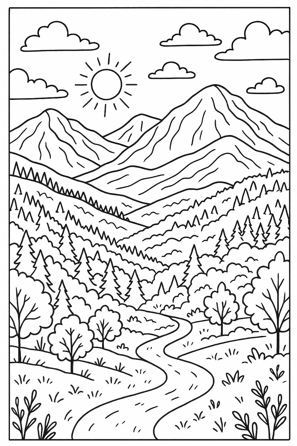 appalachian mountains / Coloring Page / Learning Corner