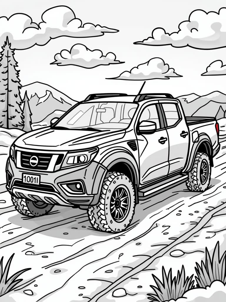 car parts with labels / Coloring Page / Learning Corner