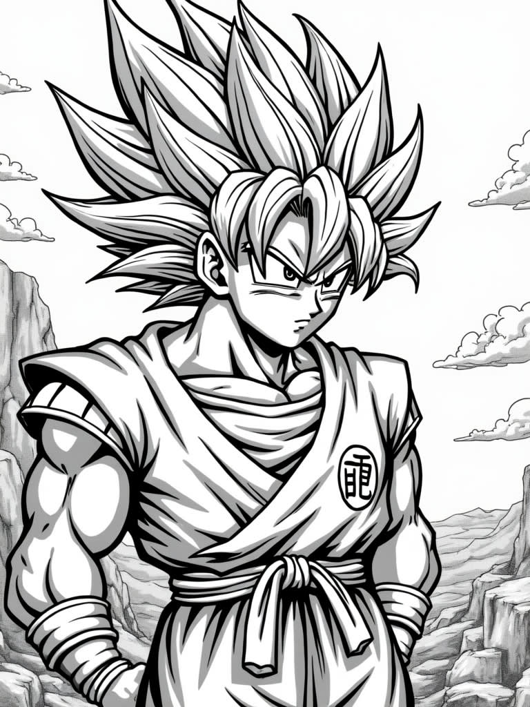 dragon ball manga panel / Coloring Page / Learning Corner