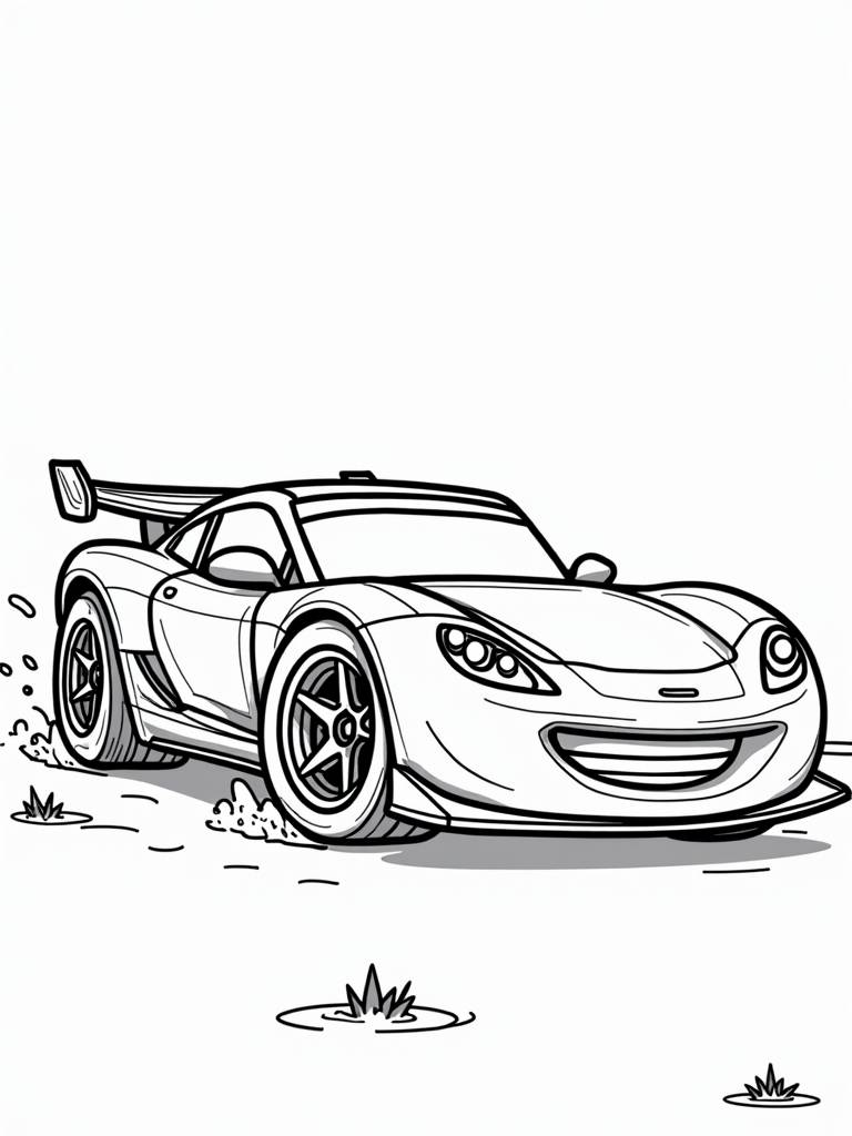 hotwheel racecars in minecraft / Coloring Page / Learning Corner