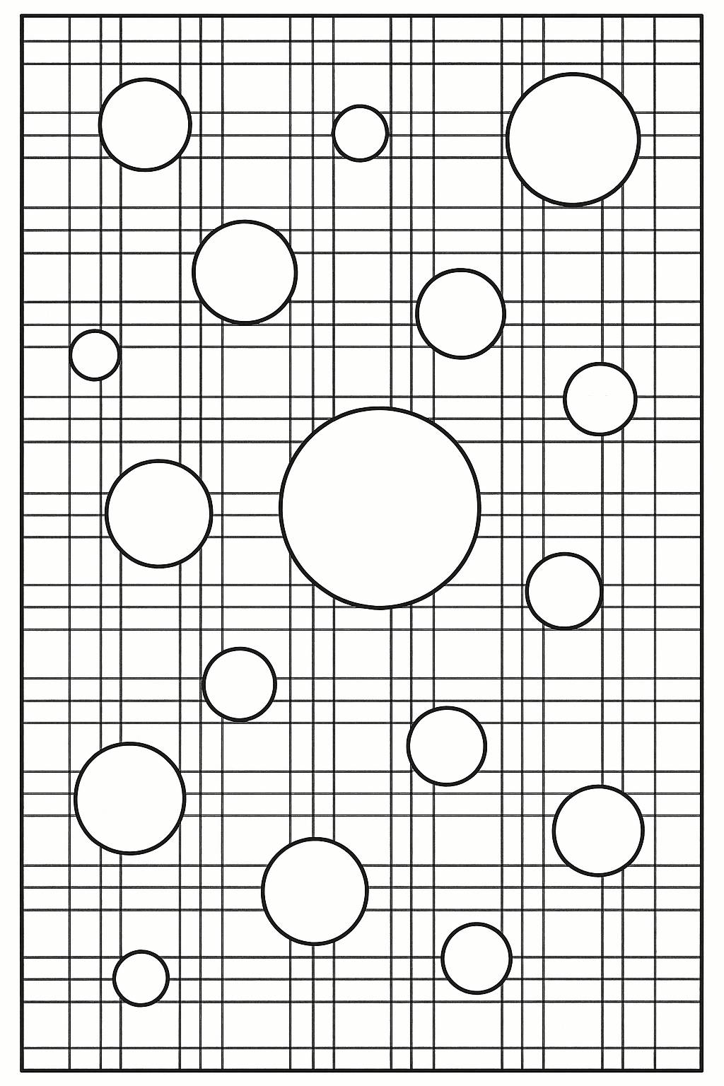 plaid background with circles / Coloring Page / Learning Corner