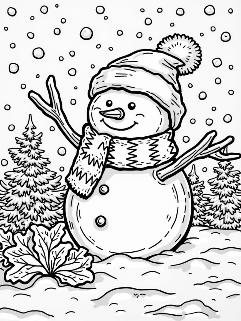 snow / Coloring Page / Learning Corner