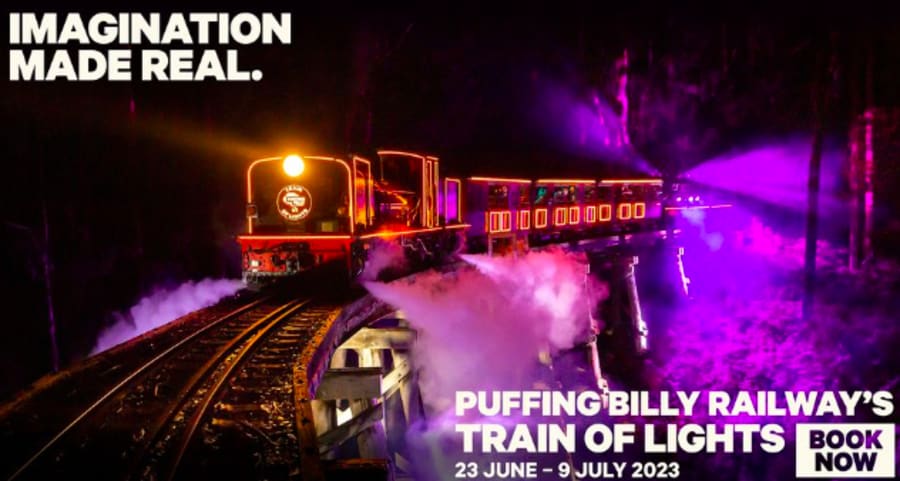 Puffing Billy Train of Lights - Eastern Dandenong Ranges