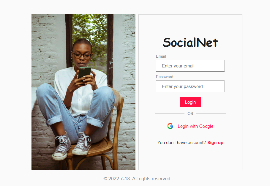 GitHub - 7-18/social-network: Social network using the Dummy API