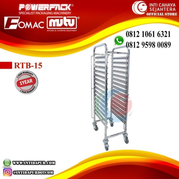 Jual Rak Troli Bakeri(Roti) Dengan Roda/Bakery Pan Rack RTB-15 di ...