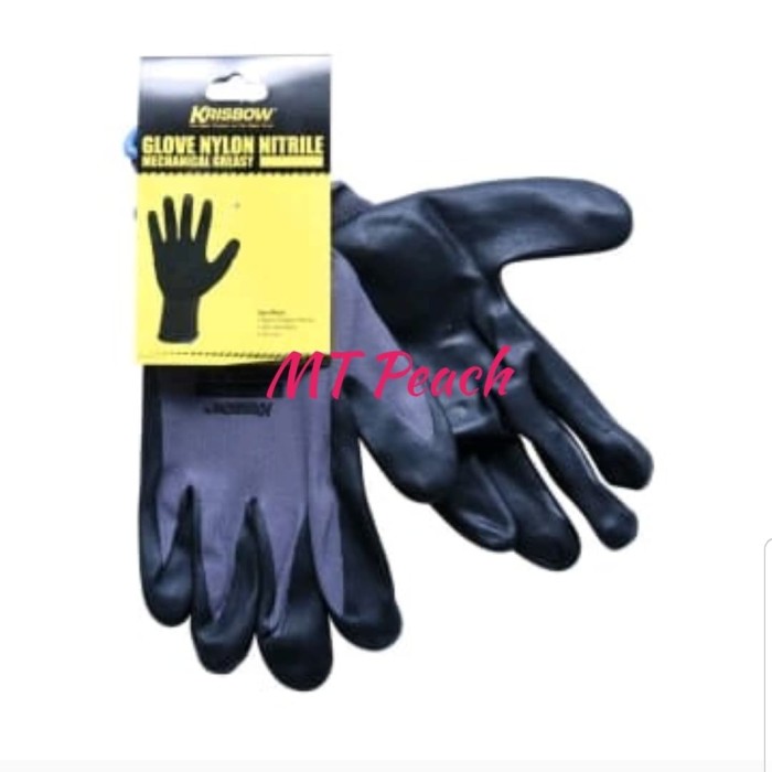 Jual KRISBOW HAND GLOVE NITRILE MECHANICAL GREASY / SARUNG TANGAN KERJA ...
