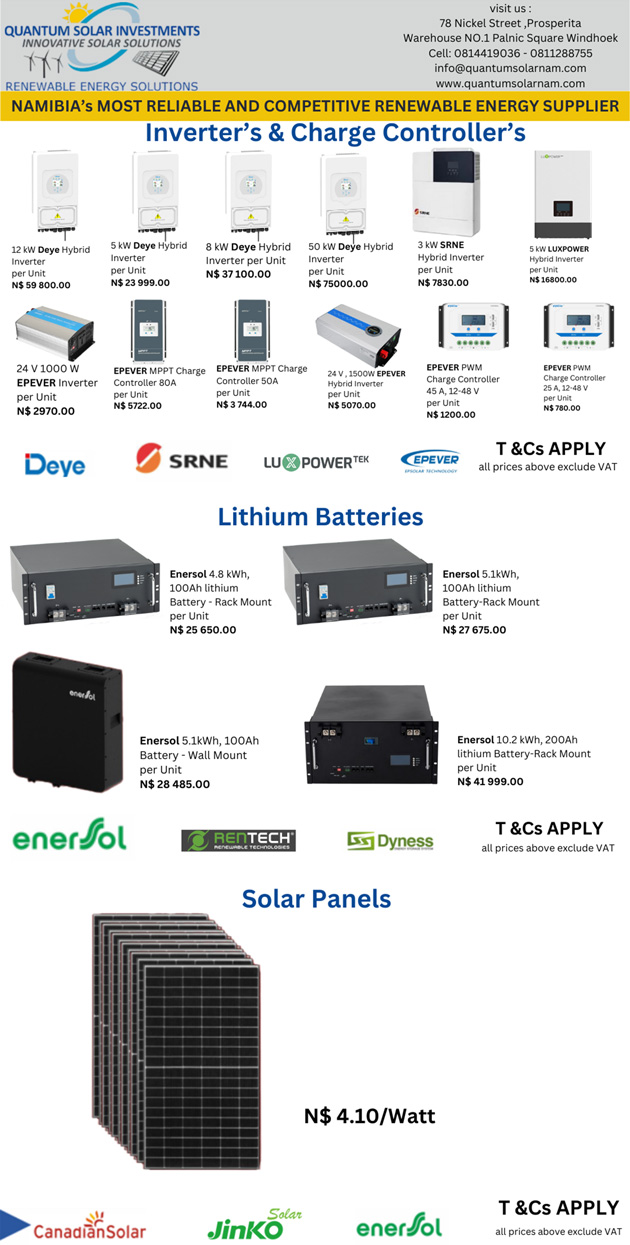 QUANTUM SOLAR INVESTMENTS, NAMIBIA - Businesses in Windhoek