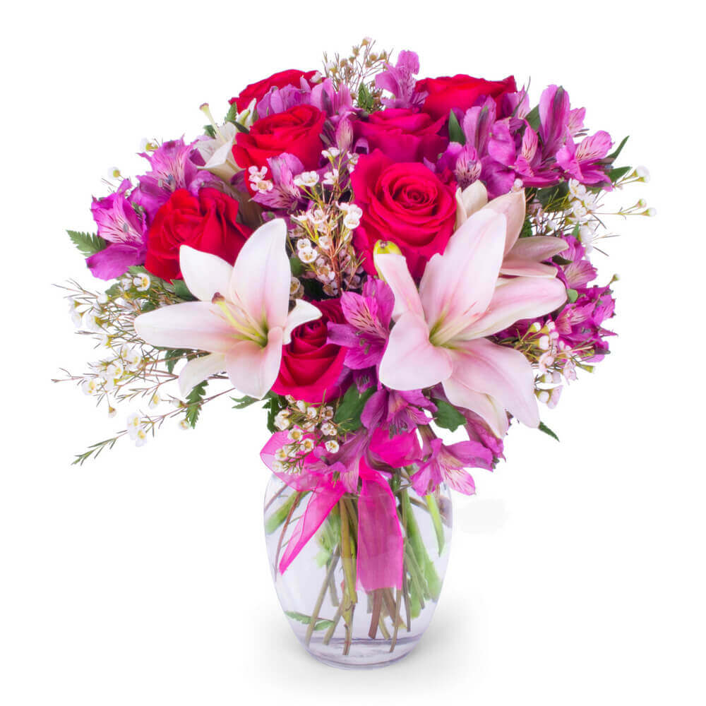 The Pink Flower Celebration Flower Delivery Green Bay WI - Bee ...