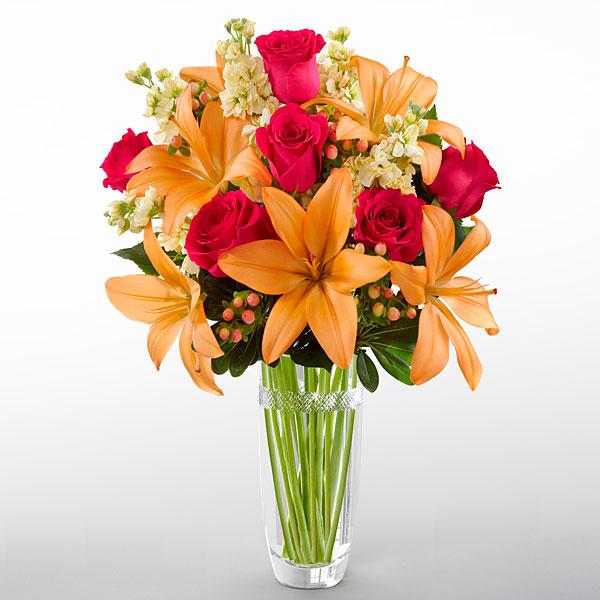 The FTD® Luxe Looks™ Bouquet by Vera Wang - CUT GLASS VASE INCLUDED ...