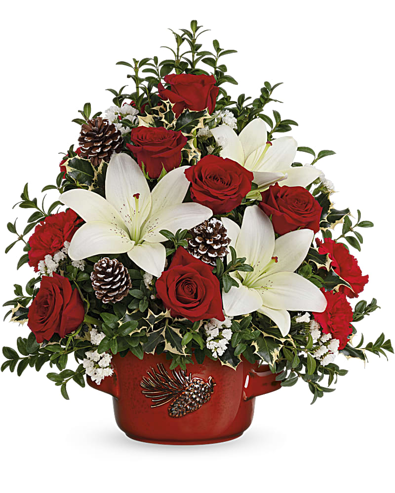 Teleflora's Christmas Lilies Tree Bouquet - Teleflora