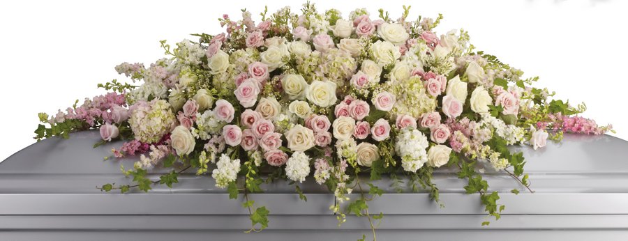 Mixed Rose Casket Spray | funeralflowers