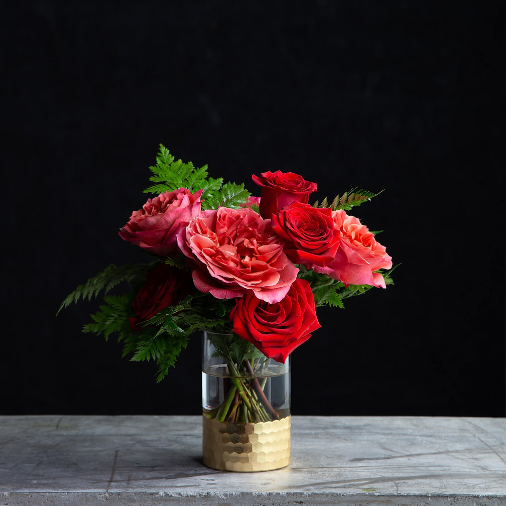 Passionate Coral Rose Floral Design |Irvine (CA) Same-day Flower ...