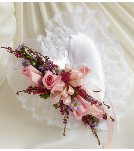 Pastel Satin Heart Casket Pillow - Wilmington, DE Florist