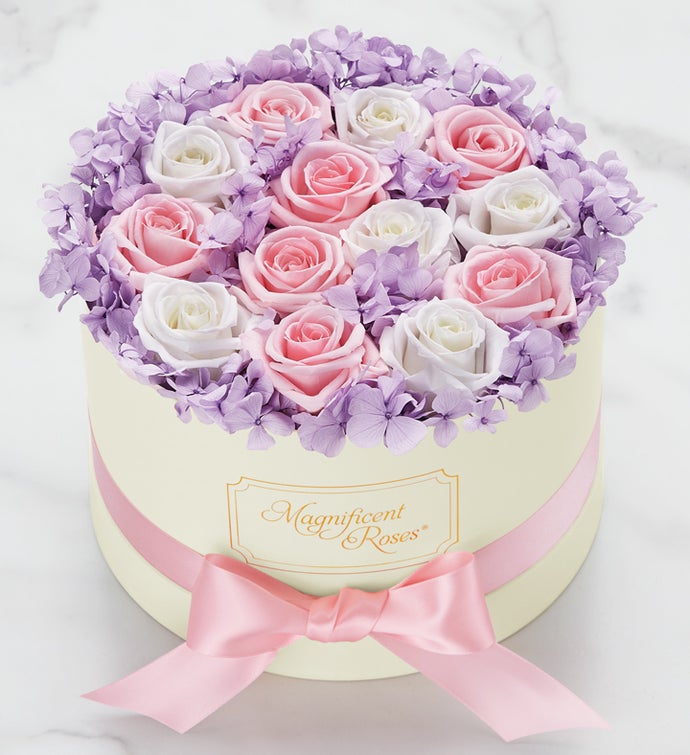 Magnificent Roses® Preserved Spring Floral | 1800flowers.com
