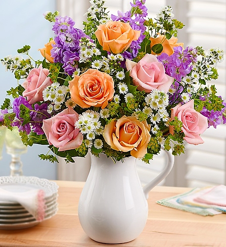 Pitcher Full of Roses arranged by a florist in Commack, NY : Commack ...
