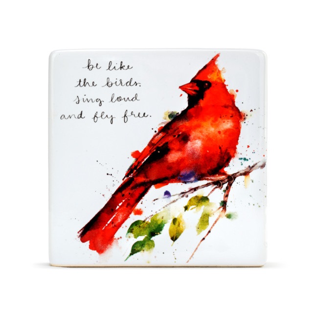 Spring Cardinal Plaque Flower Delivery Dickinson TX - Crowder-Deats ...