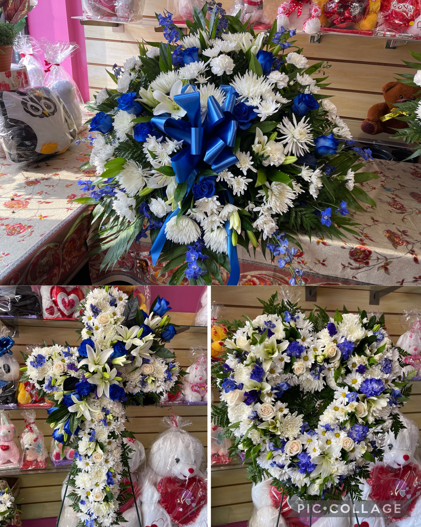 Blue & White Bundles Flower Delivery Chicago IL - Franco's Flower Shop
