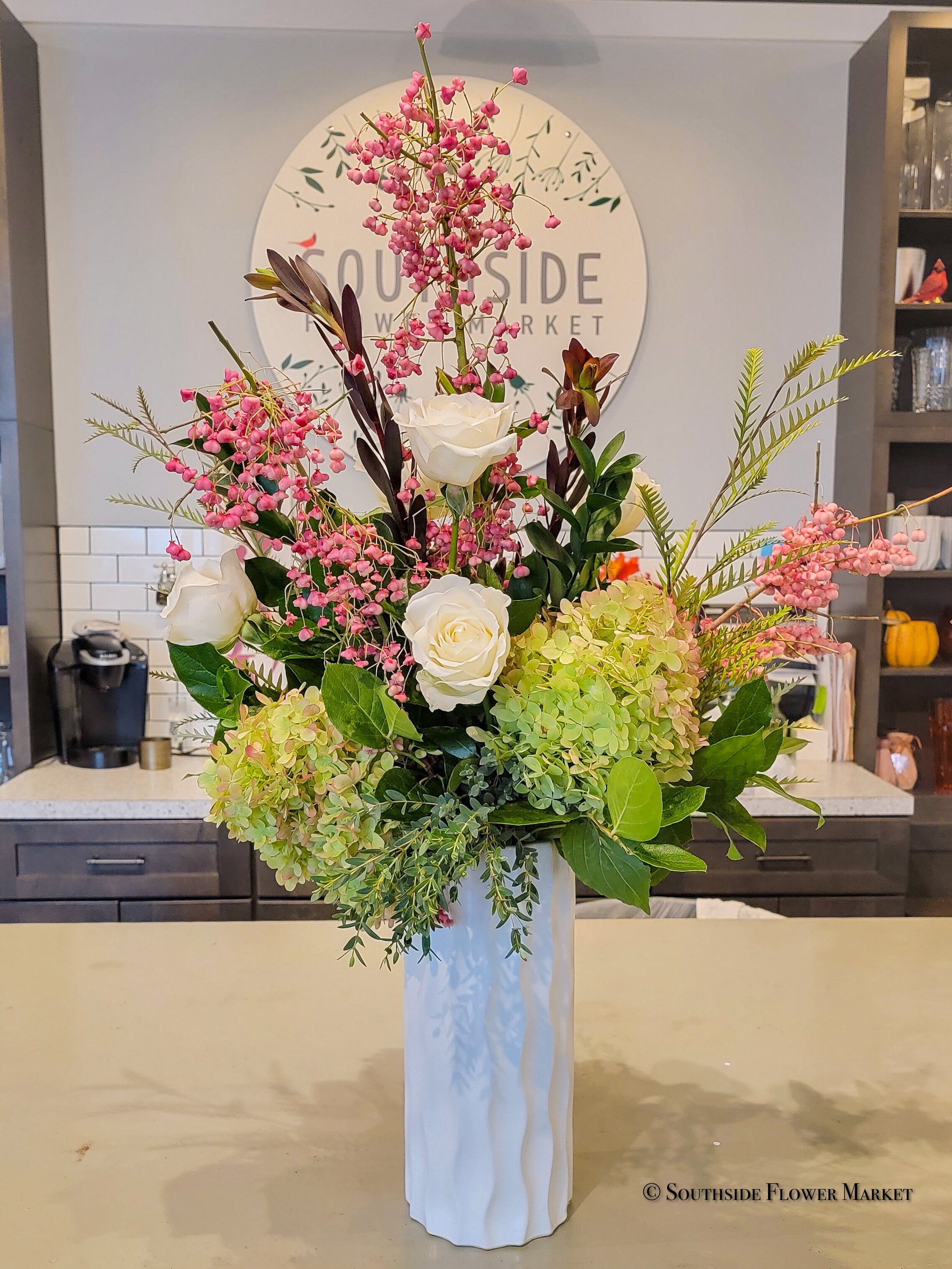 Traditional Style Posh Funeral Arrangement Flower Delivery Grand Rapids ...