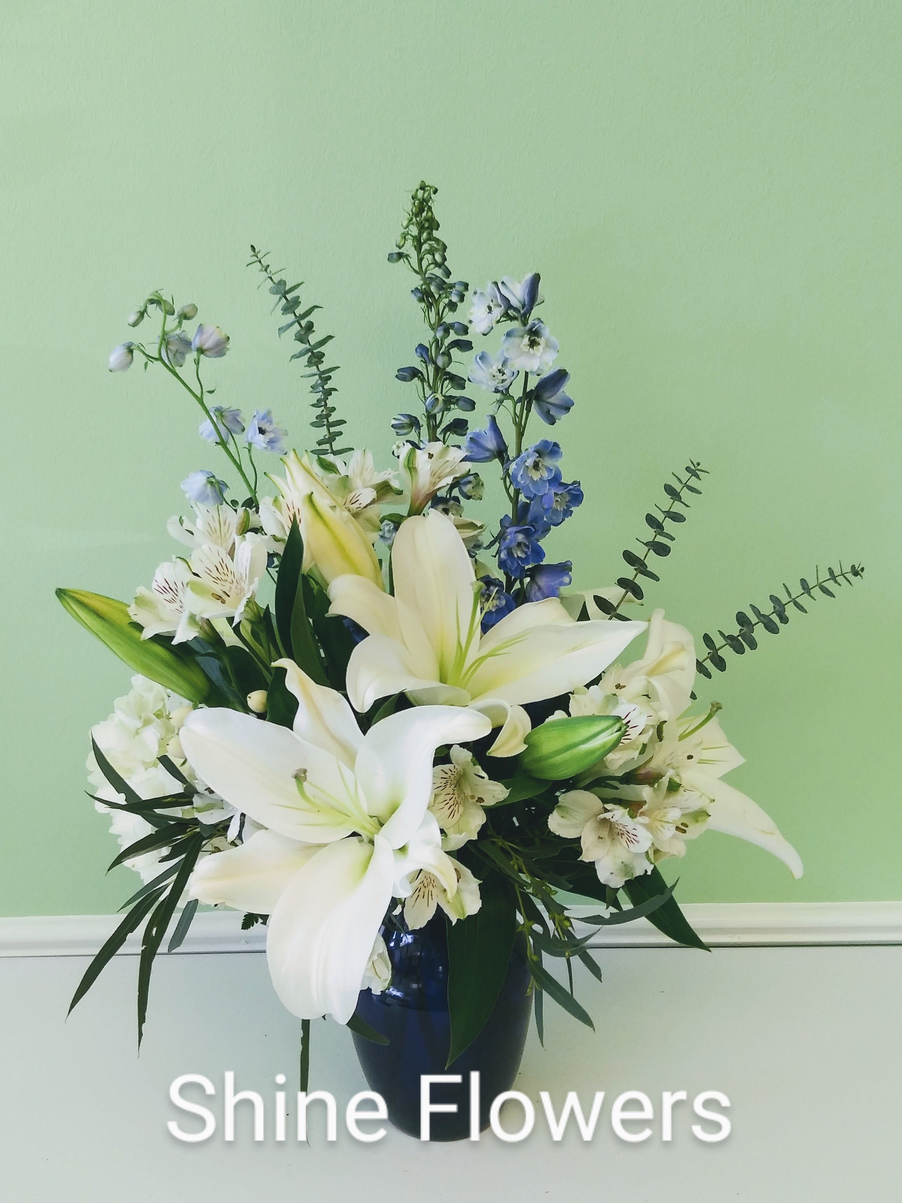 BEAUTIFUL IN BLUE Goose Creek Florist: Shine Flowers ONLINE | Local ...