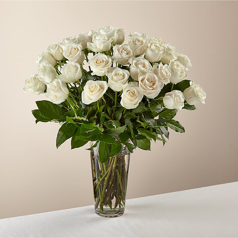 Long Stem White Rose Bouquet
