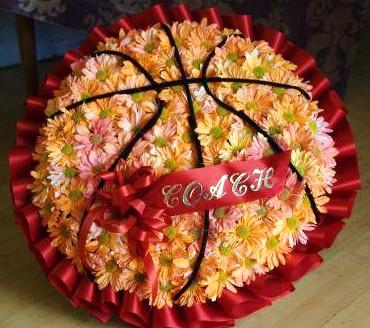 Basketball Floral Sculpture (orange flute) | Reynolds Flowers ...