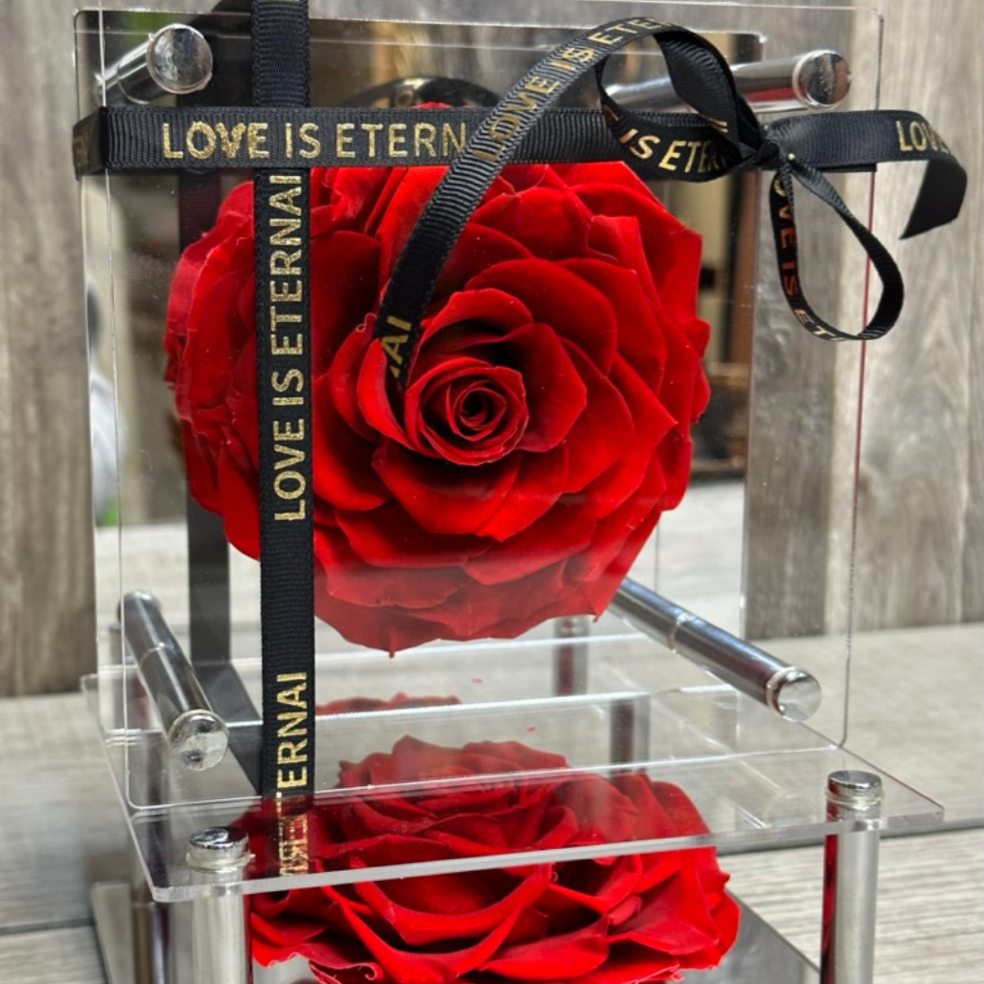 Single Red Forever Rose in Frame Flower Delivery Las Vegas NV - Desert ...