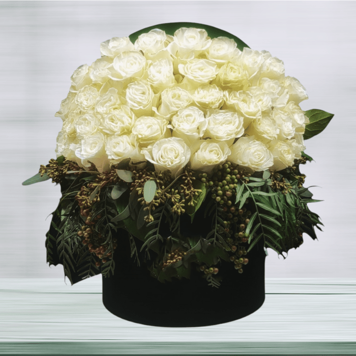 Premium White Roses In Jumbo Box Flower Delivery Bronx NYC - Flowerland NYC