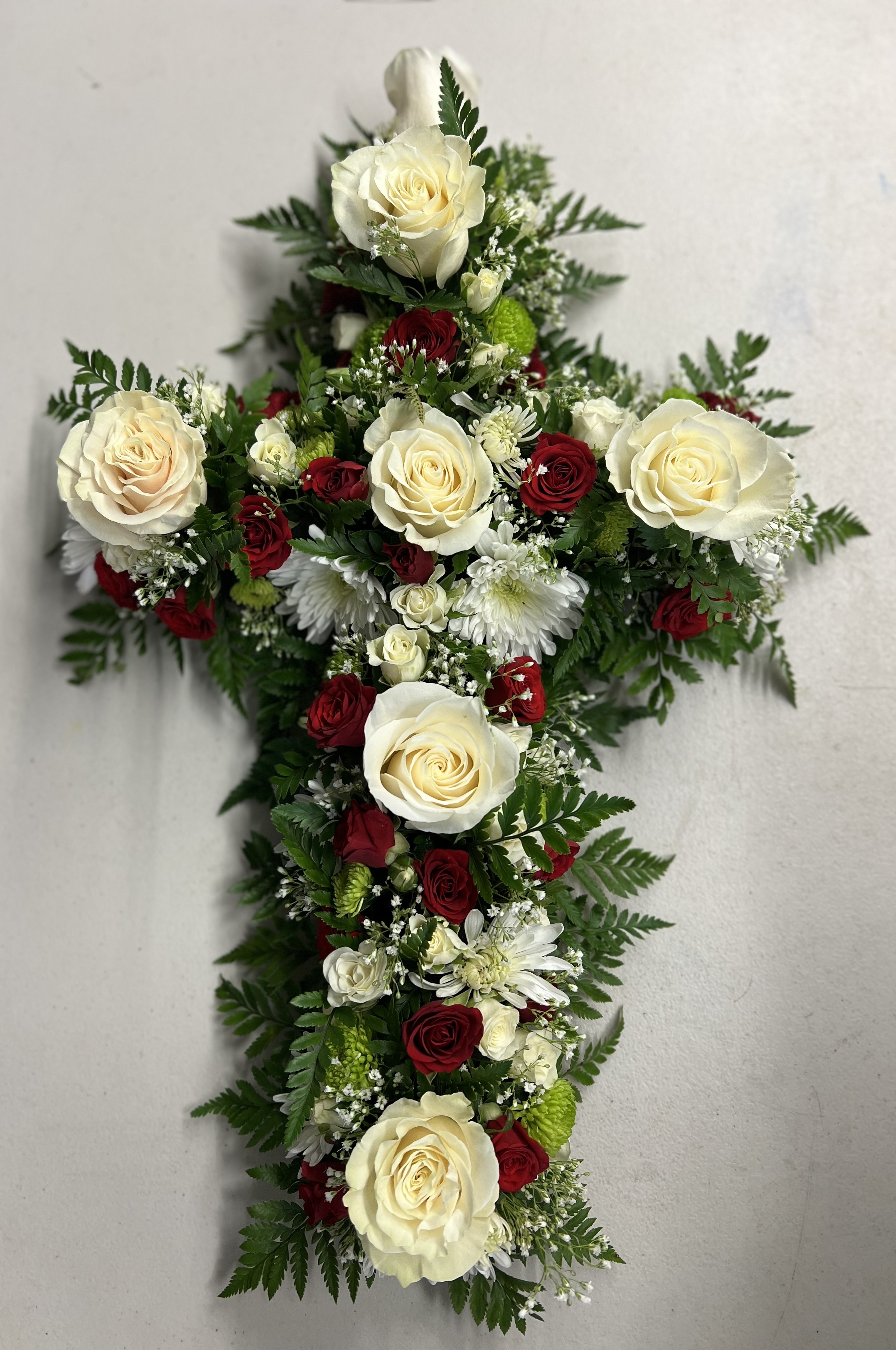 Small Cross 20" Flower Delivery San Bruno CA - San Bruno Flower Fashions