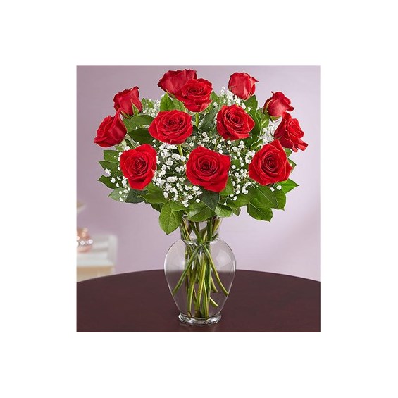 Classic Dozen Red Rose Vase | Midland, TX