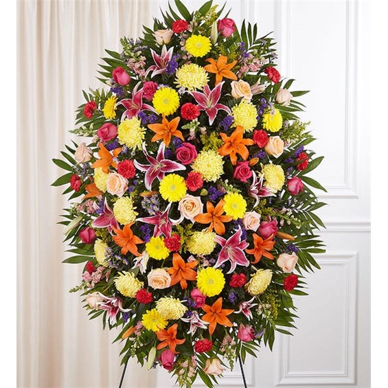 Multicolor Bright Sympathy Standing Spray | Midland, TX