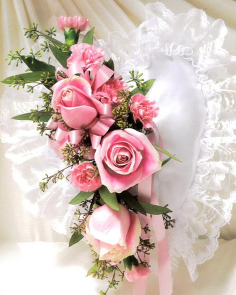 Pink Satin Heart Insert in Baltimore MD - Peace and Blessings Florist