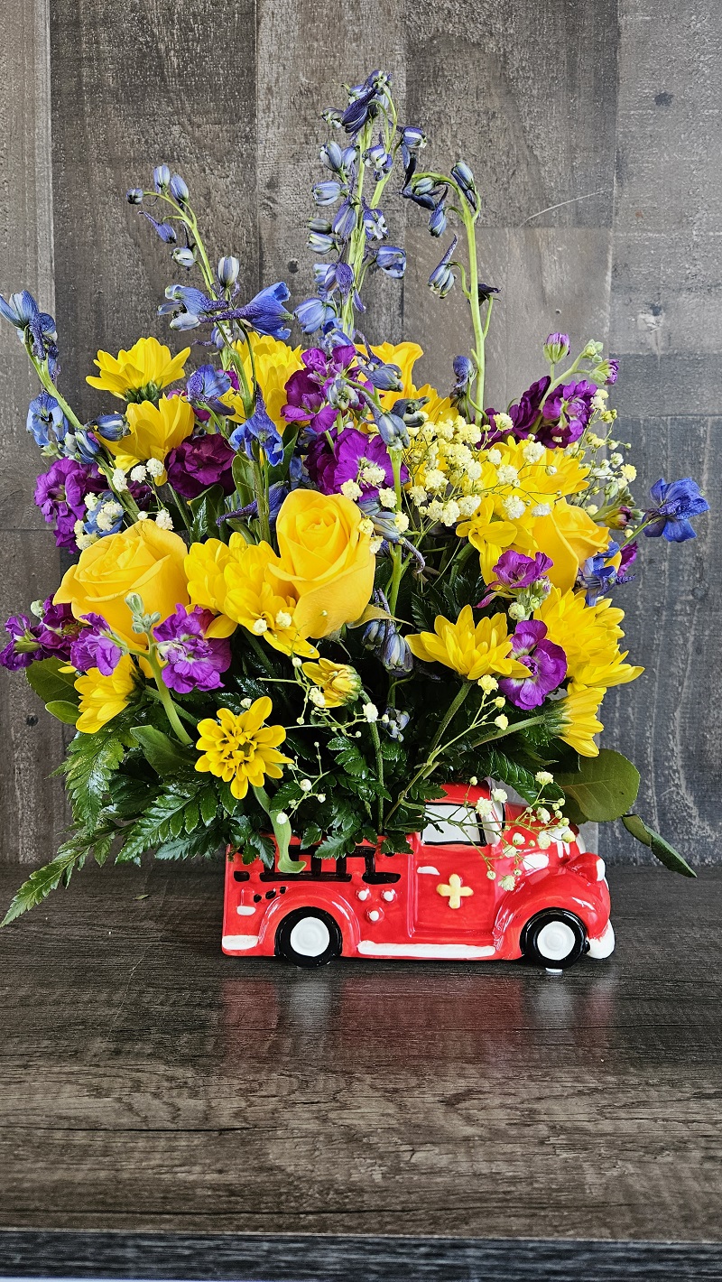 Fire Truck Flower Arrangement | Best Flower Site