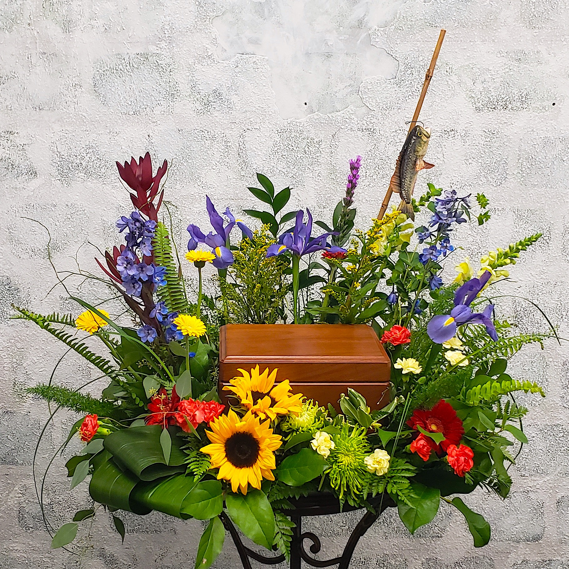 Fishing Tales Urn Surround Flower Delivery Cambridge MN - Cambridge ...
