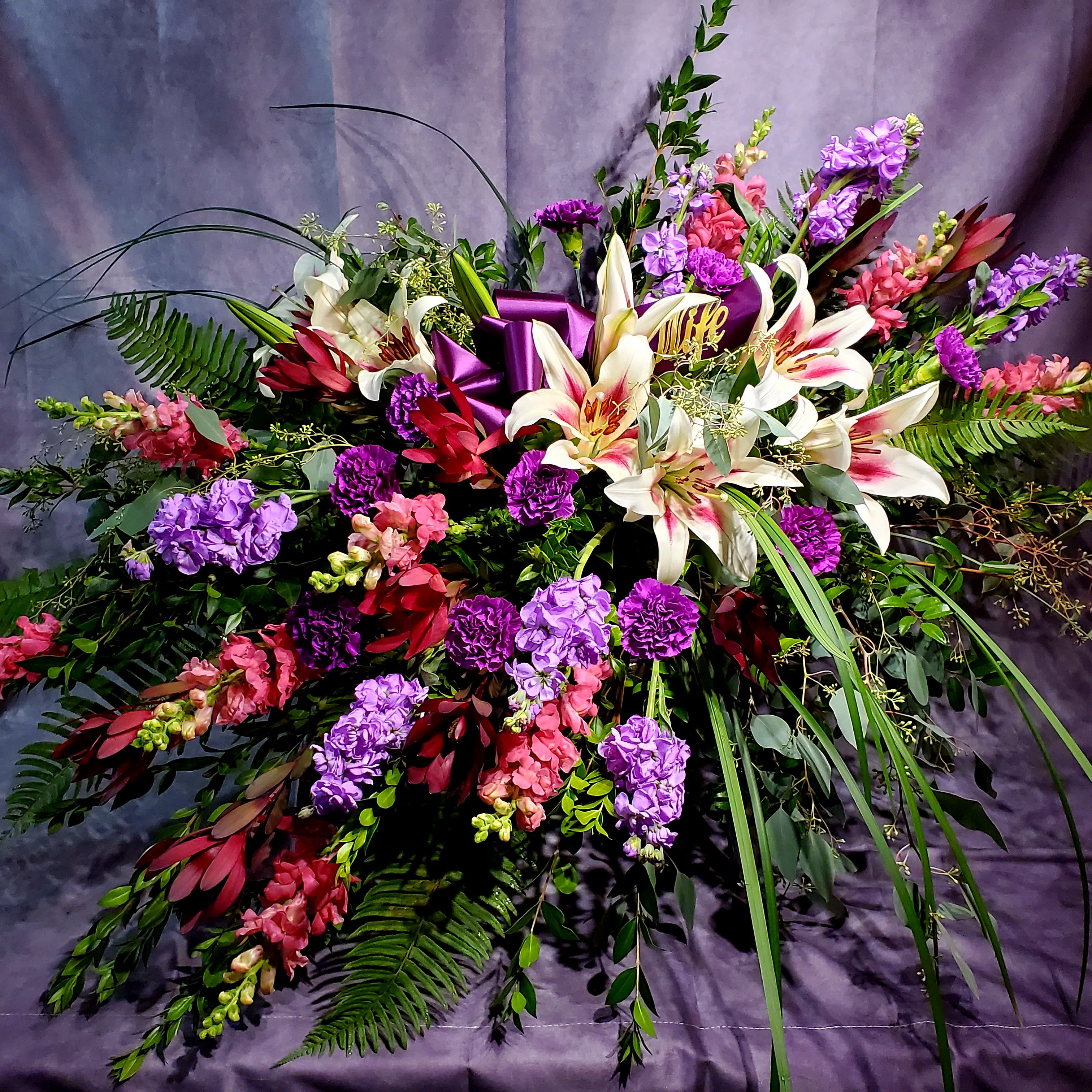 Triumphant Casket Spray | Middleboro MA Florist | Same Day Sympathy ...