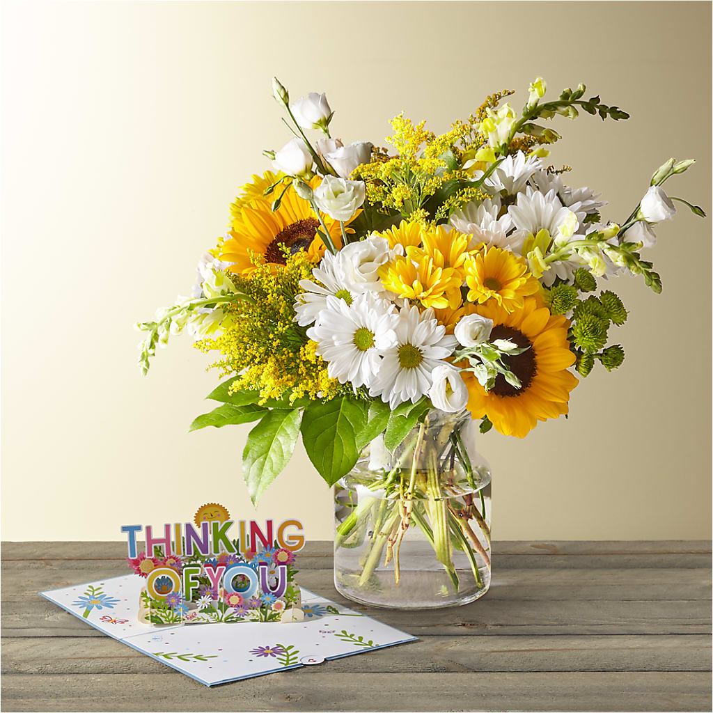 Hello Sunshine Bouquet & Lovepop® Pop-Up Card – Chattanooga Florist