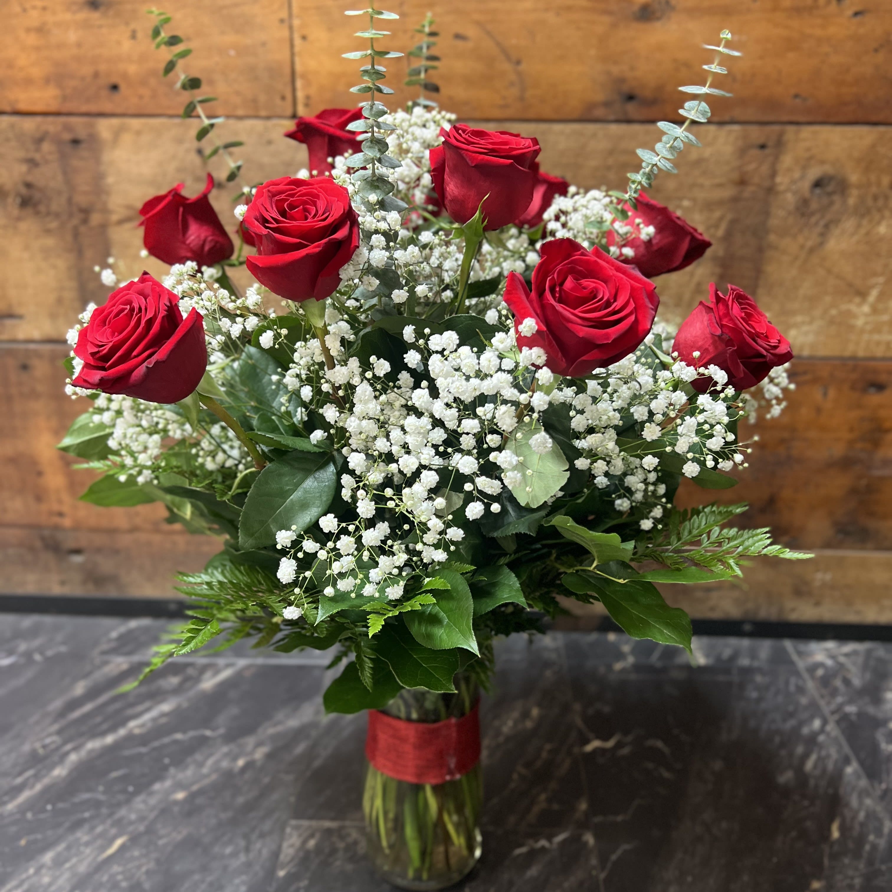 1 Dozen Red Long-Stemmed Roses Flower Delivery Chicago IL - Niko's ...