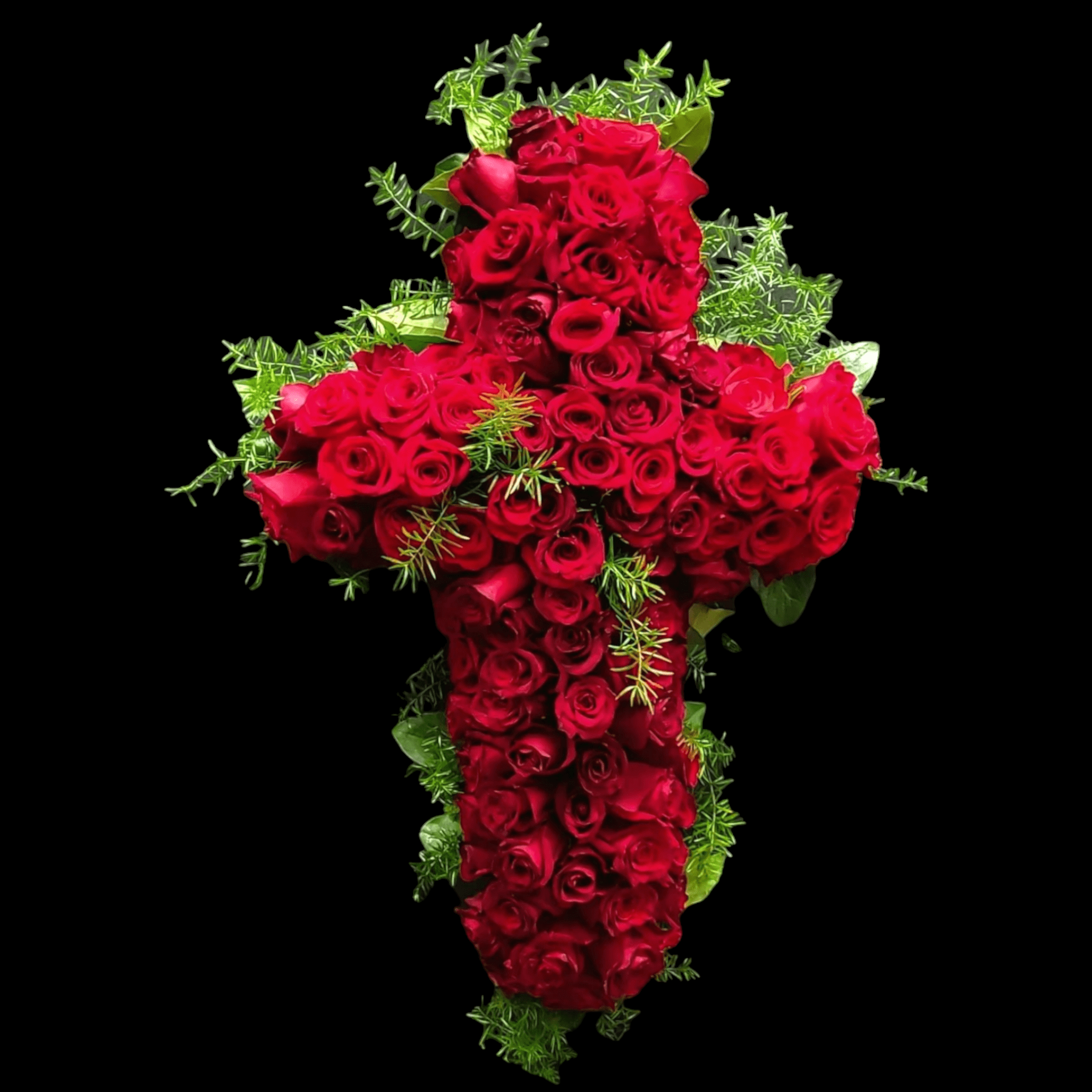 RED CROSS STANDING SPRAY Flower Delivery Las Vegas NV - Vegas Rose Flowers