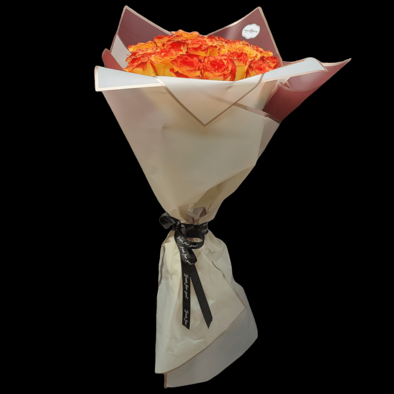 ORANGE BOUQUET WRAP Flower Delivery Las Vegas NV - Vegas Rose Flowers