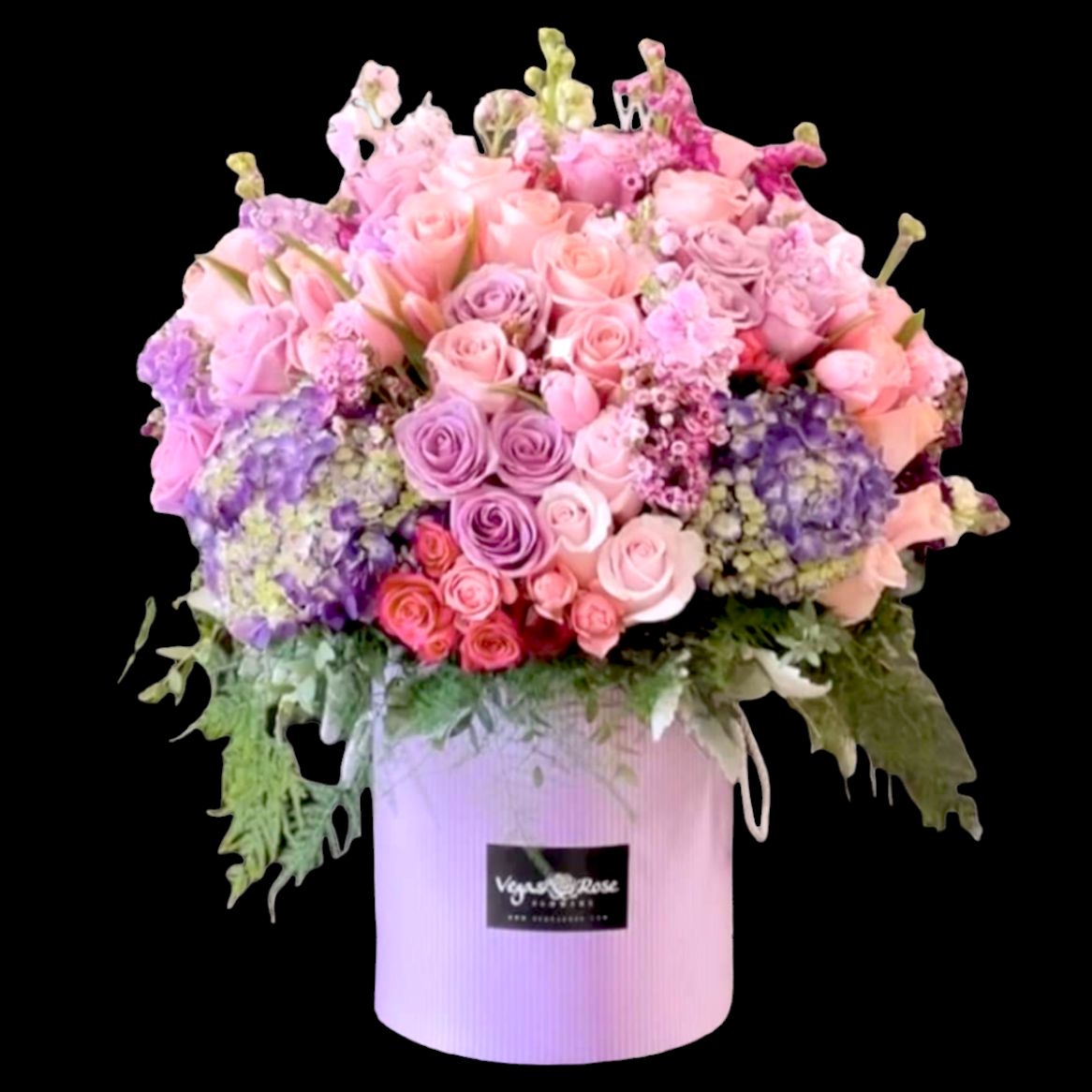 PINK ROSE GARDEN IN ANY COLOR BOX Flower Delivery Las Vegas NV - Vegas ...