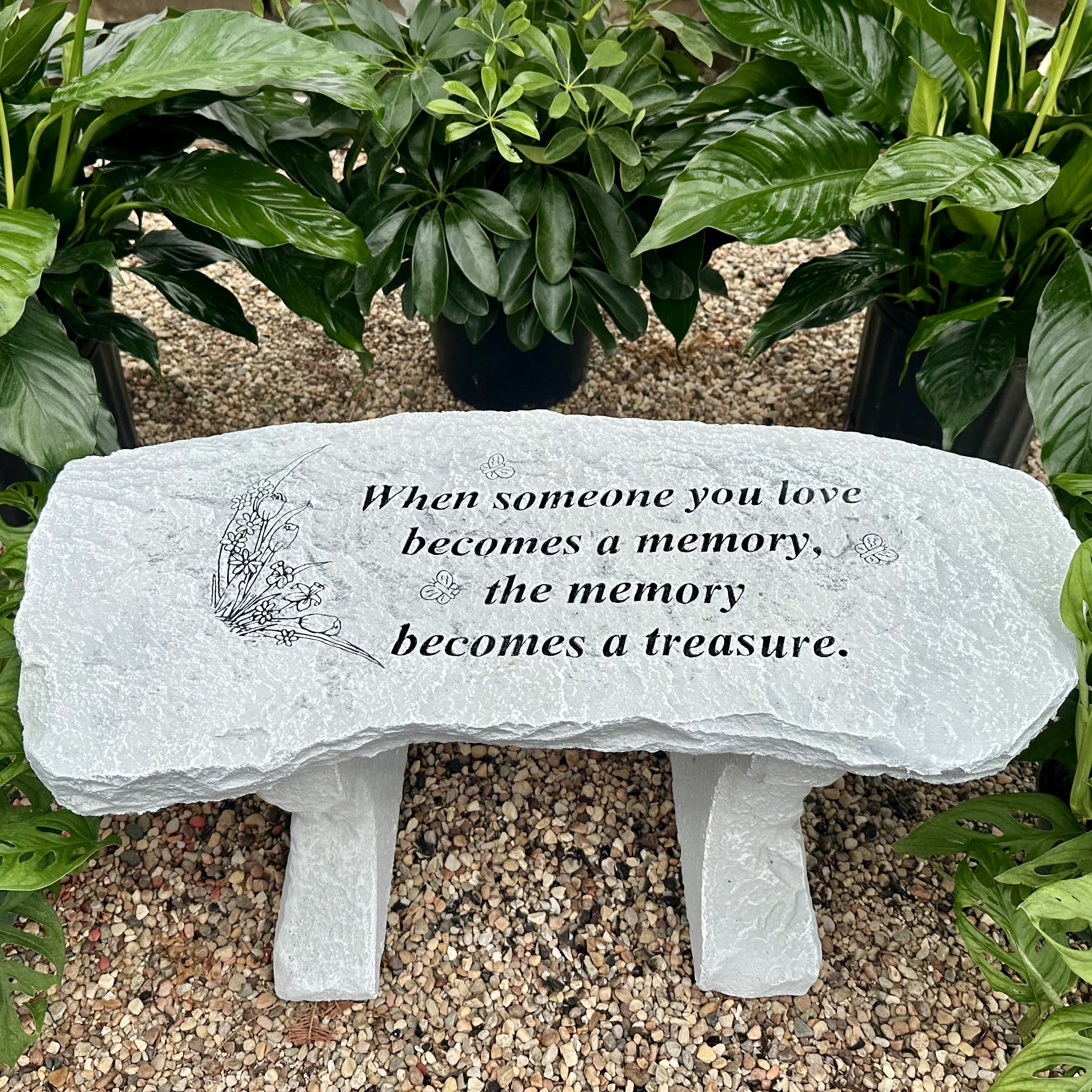 Benches, Stones & Wall Plaques Flower Delivery Highland IL - The ...
