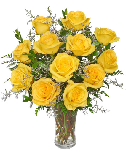 Lemon Drop Roses Dozen Bouquet in Powell, OH - MILANO FLORIST