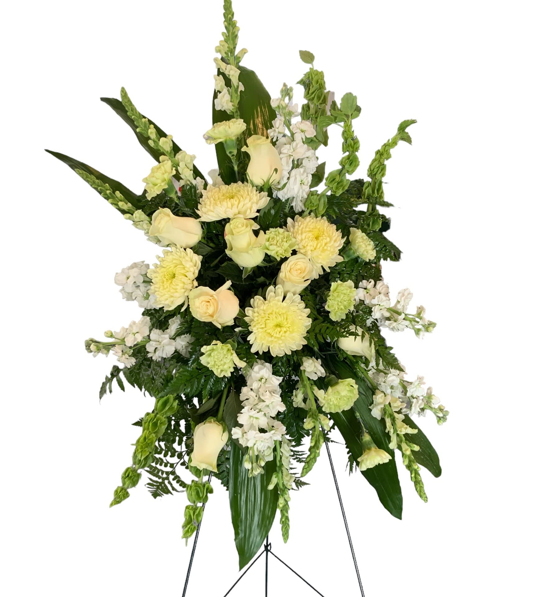 All White Easel Spray in Highland, IL | The Greenhouse of Highland ...