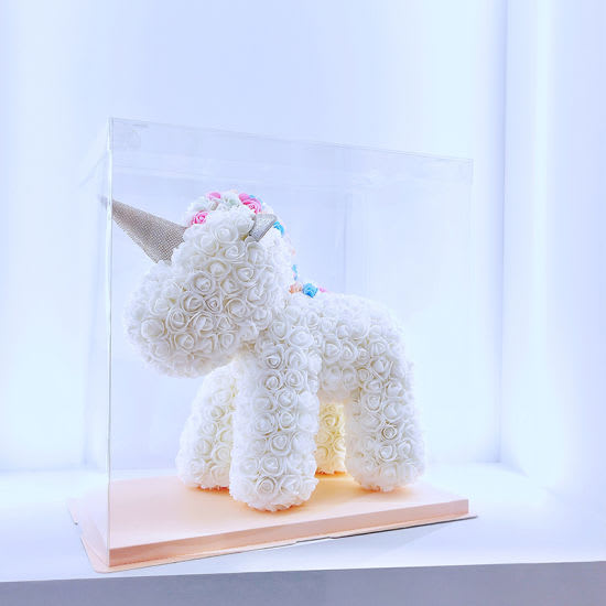 White Foam Unicorn Flower Delivery Bridgeport CT - Fruits and Flowers